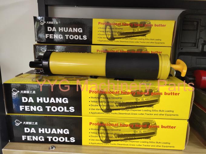 Manual Double Piston High Pressure Grease Gun , Excavator High Volume ...